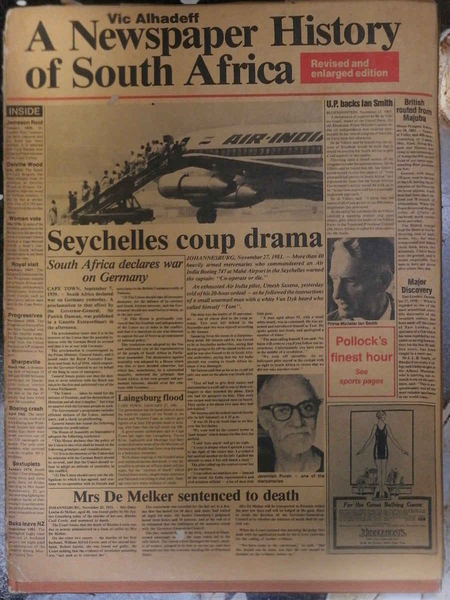 A Newspaper History of South Africa Vic Alhadeff Revised – Buy Books ...